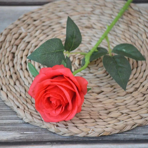 Artificial Single Stem Rose - Artificial Flowers And Artificial Plants ...