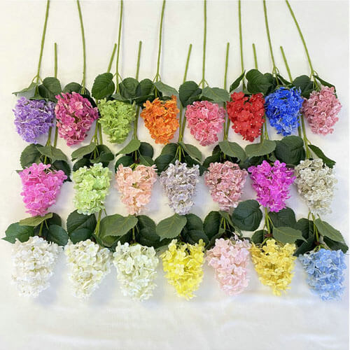 Real Touch Plastic Artificial Hydrangea Flower