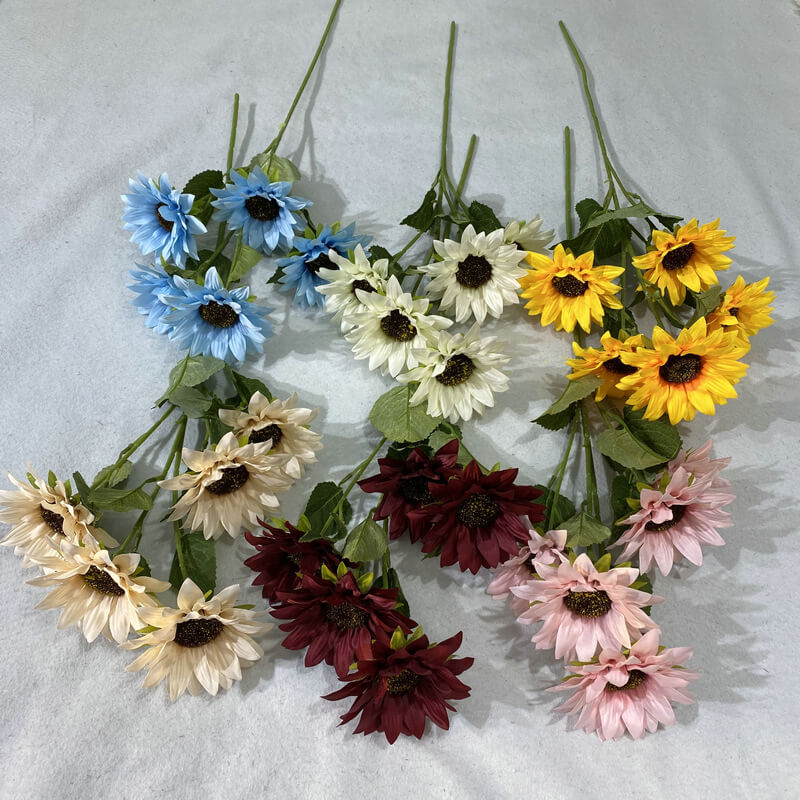 5 heads artificial sunflower fake flower